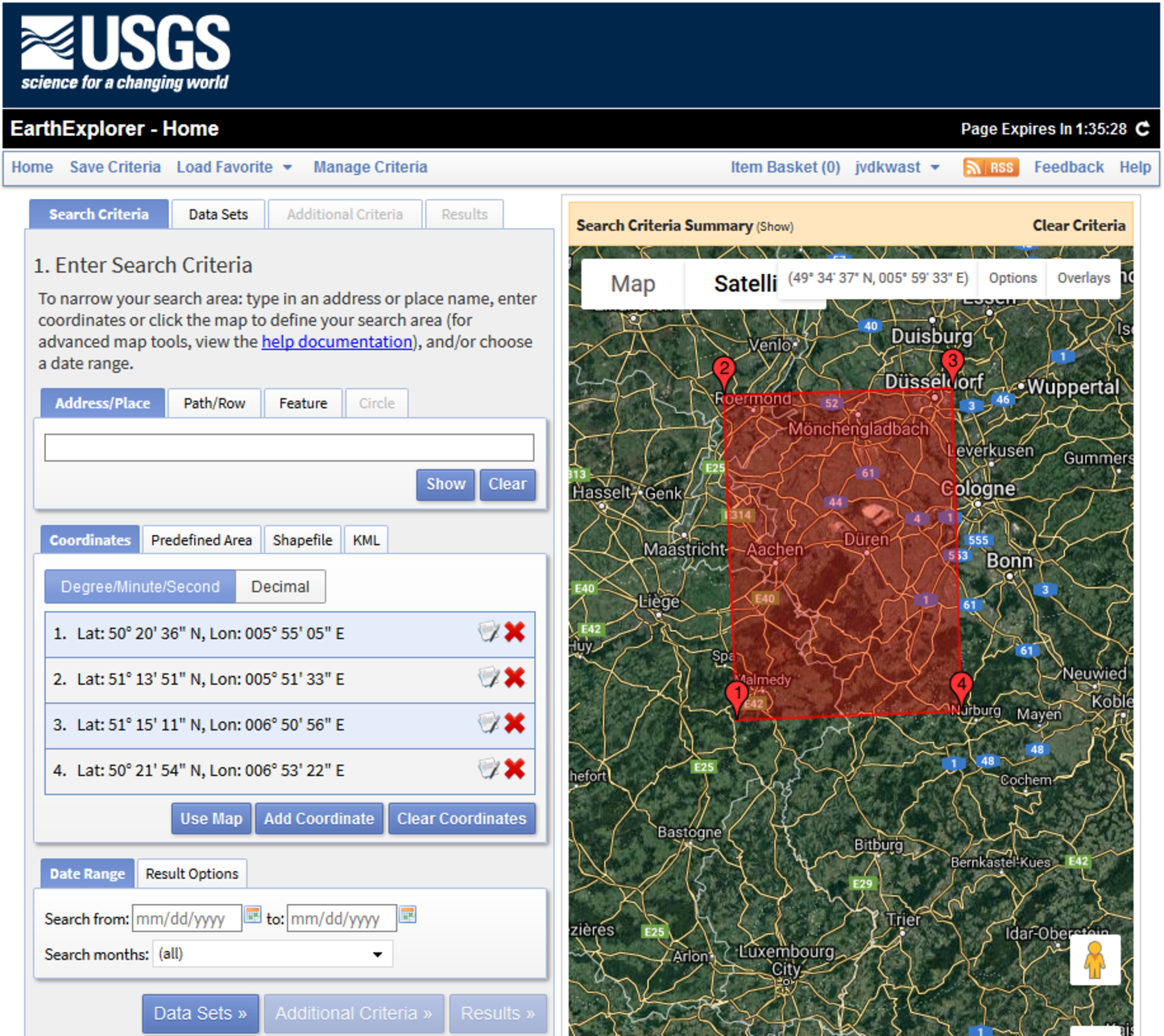 Usgs Earth Explorer Getting Started With STK Terrain Server